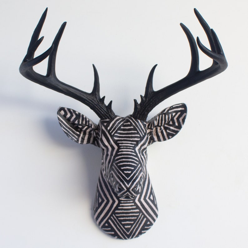 Faux Taxidermy Deer Head Fabric Wall Mount Wall Decor - Etsy