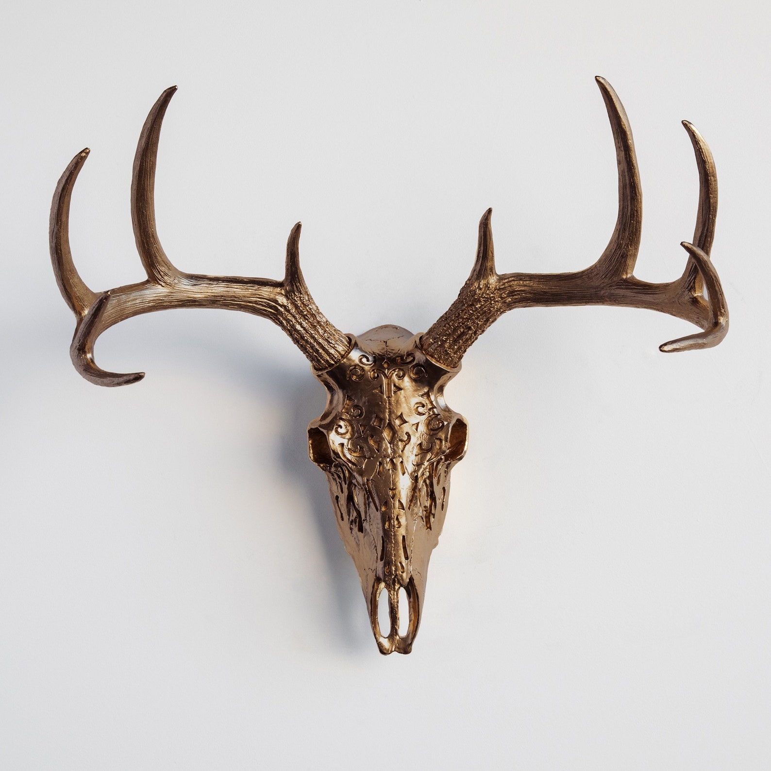 Faux Taxidermy Decorative Carved Deer Skull Wall Decor - Etsy