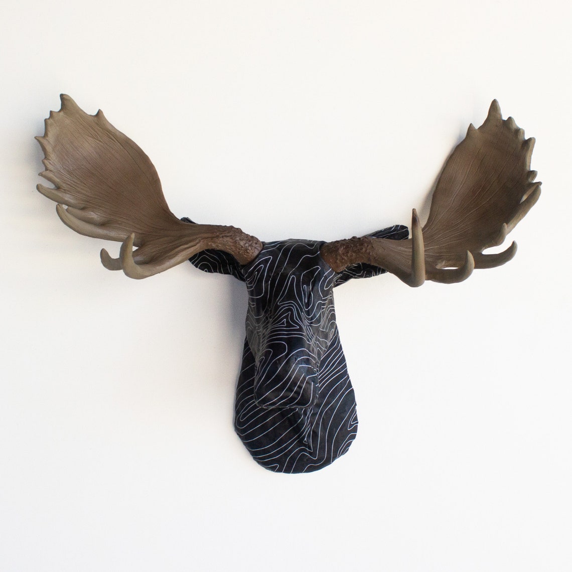 Faux Taxidermy Moose Head Fabric Wall Mount Wall Decor - Etsy