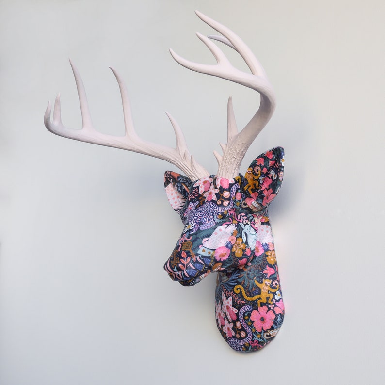 Faux Taxidermy Deer Head Fabric Wall Mount Wall Decor - Etsy