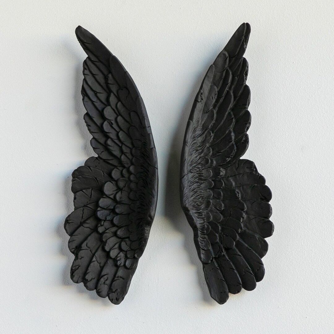 Faux Taxidermy Mini Angel Wings - Wall Decor - Black - ANG17 - Etsy