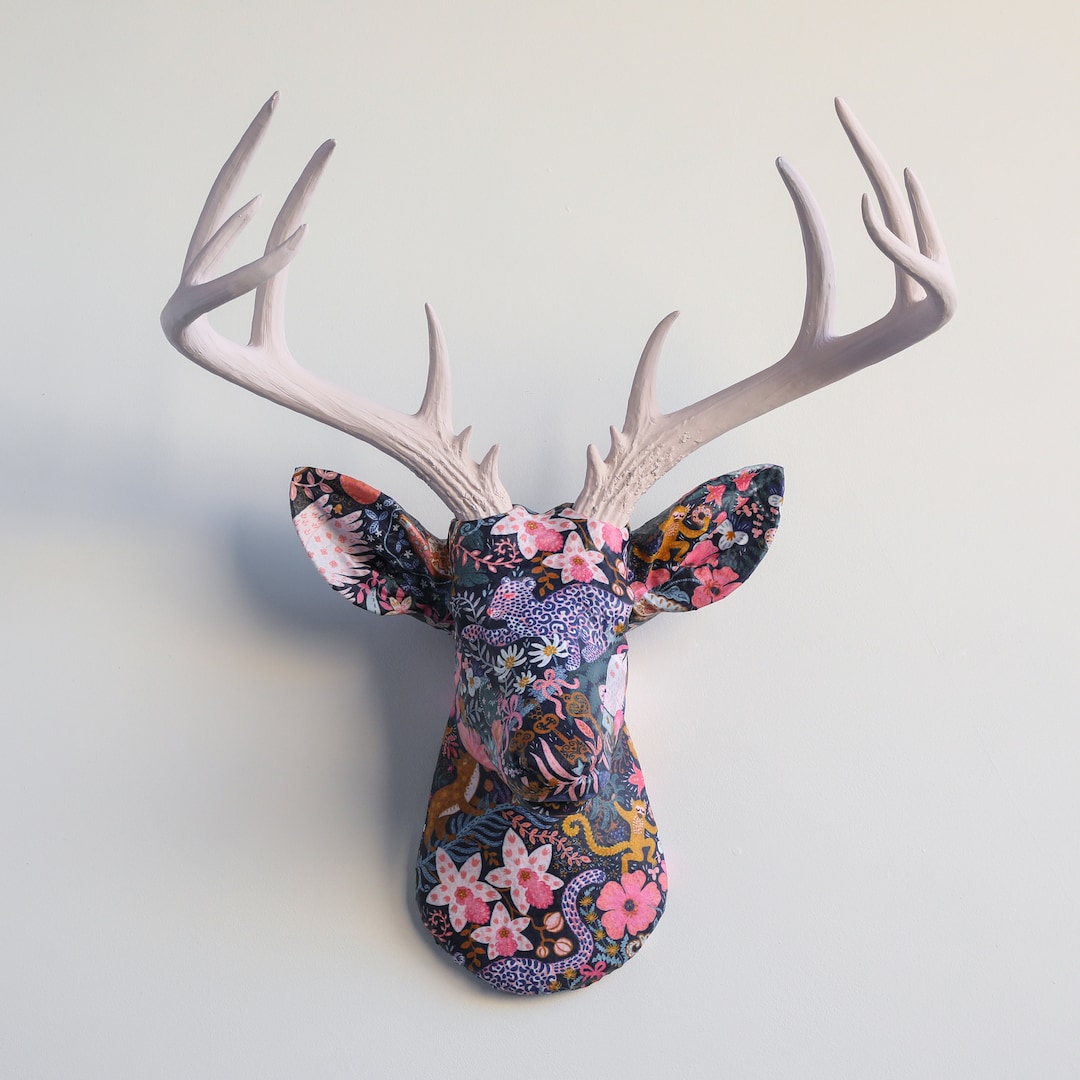 Faux Taxidermy Deer Head Fabric Wall Mount - Wall Decor - Wonderland ...
