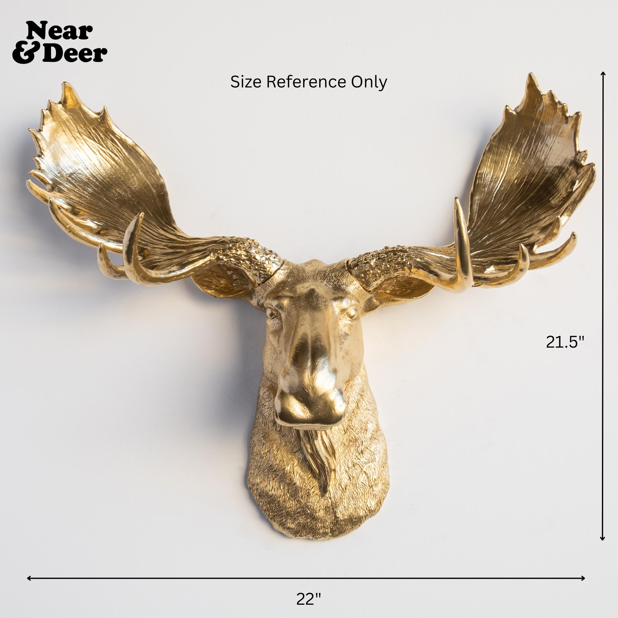 Faux Taxidermy Moose Head Wall Mount - Wall Decor - Bronze - M0909 - Etsy