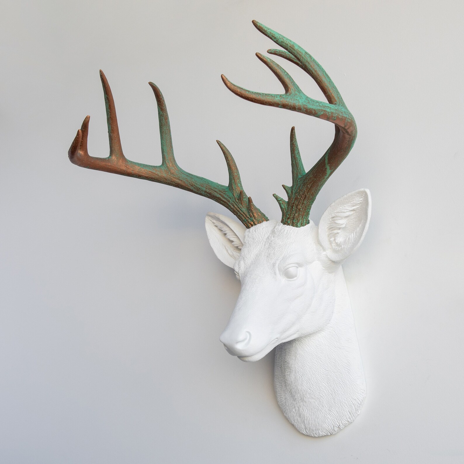 Faux Taxidermy Large Deer Head Wall Mount Wall Decor White - Etsy