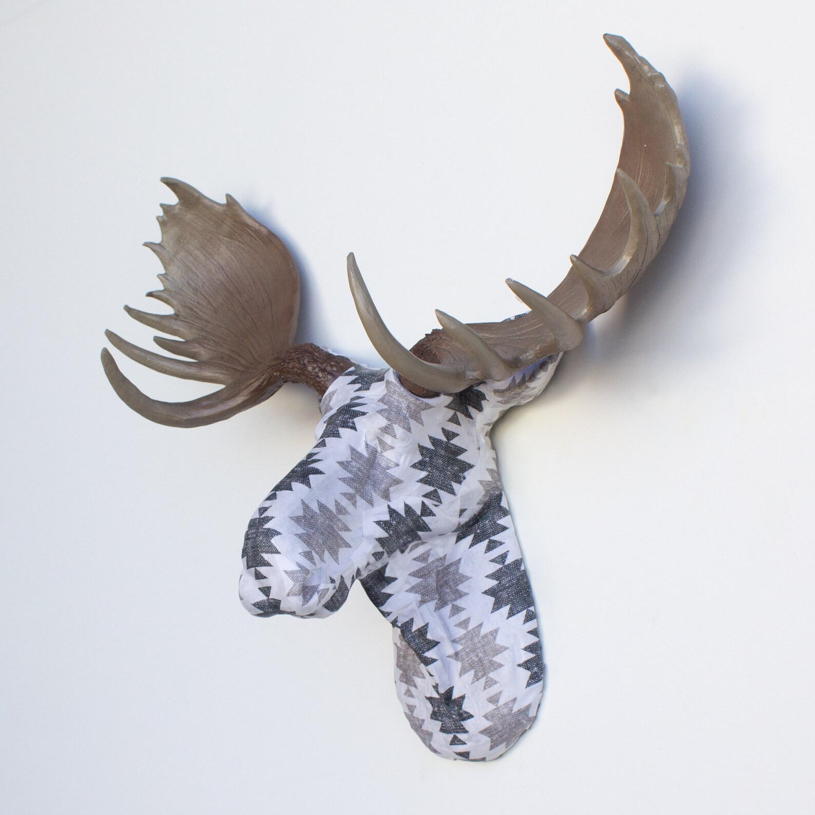 Faux Taxidermy Moose Head Fabric Wall Mount Wall Decor | Etsy