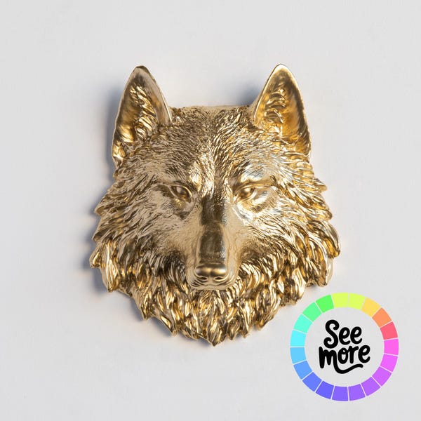 Resin Wolf Head Wall - Etsy