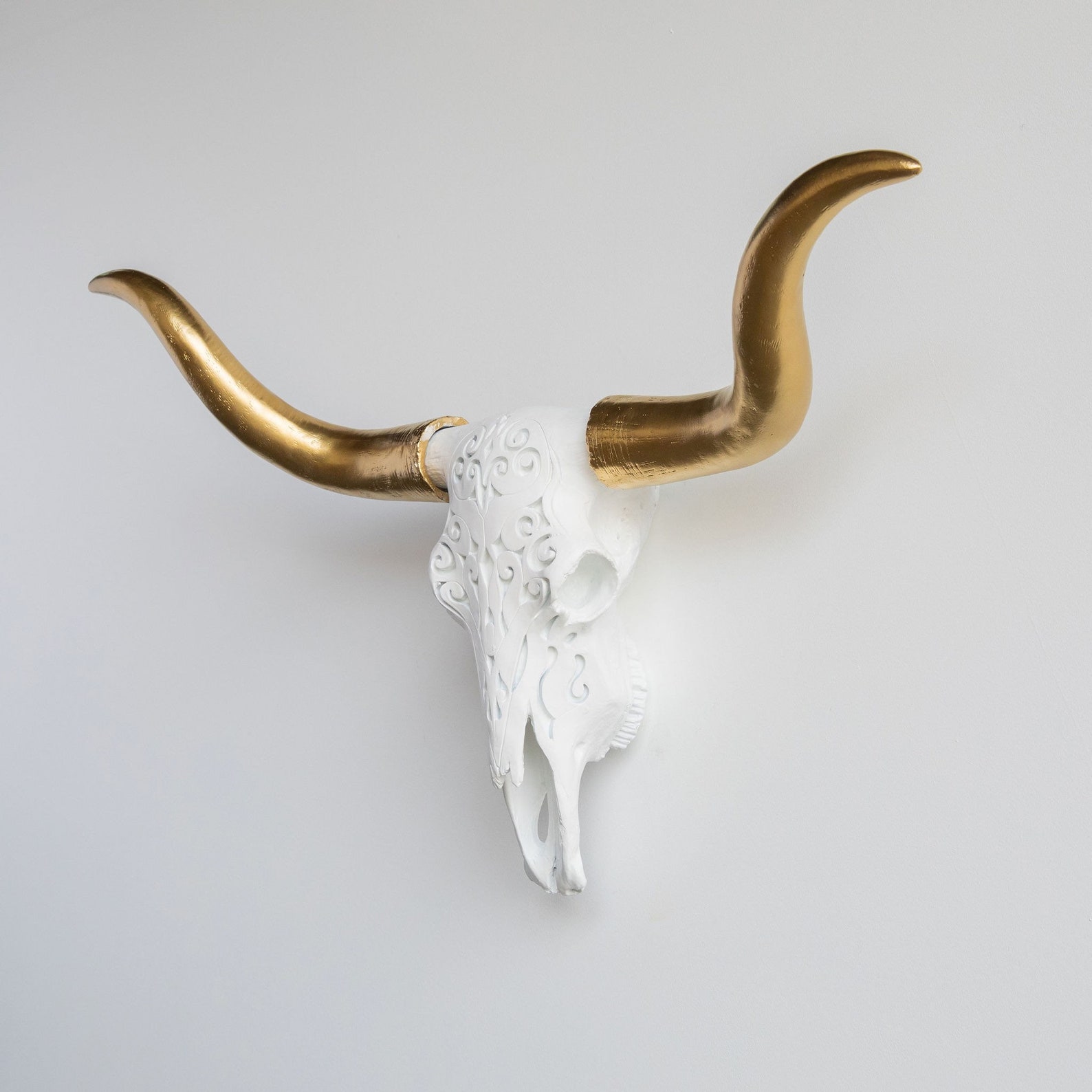 Faux Taxidermy Carved Texas Longhorn Skull Wall Mount Wall - Etsy UK
