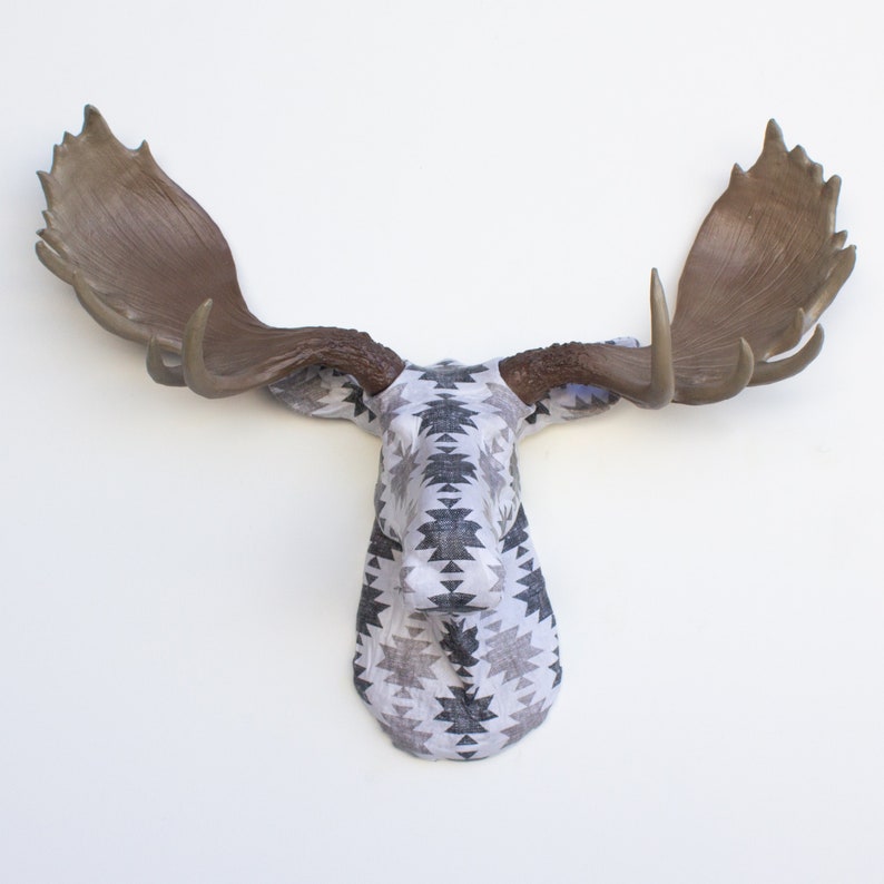 Faux Taxidermy Moose Head Fabric Wall Mount Wall Decor | Etsy