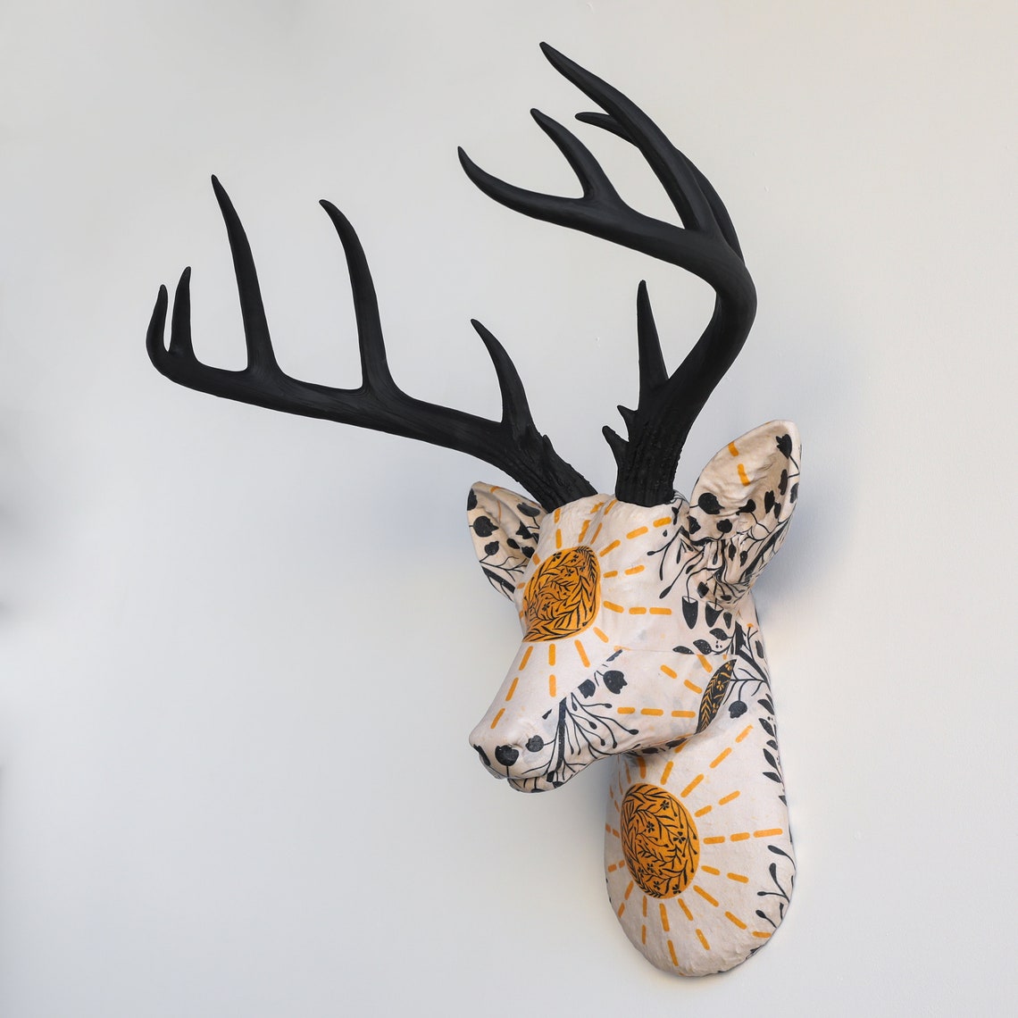 Faux Taxidermy Deer Head Fabric Wall Mount Wall Decor - Etsy