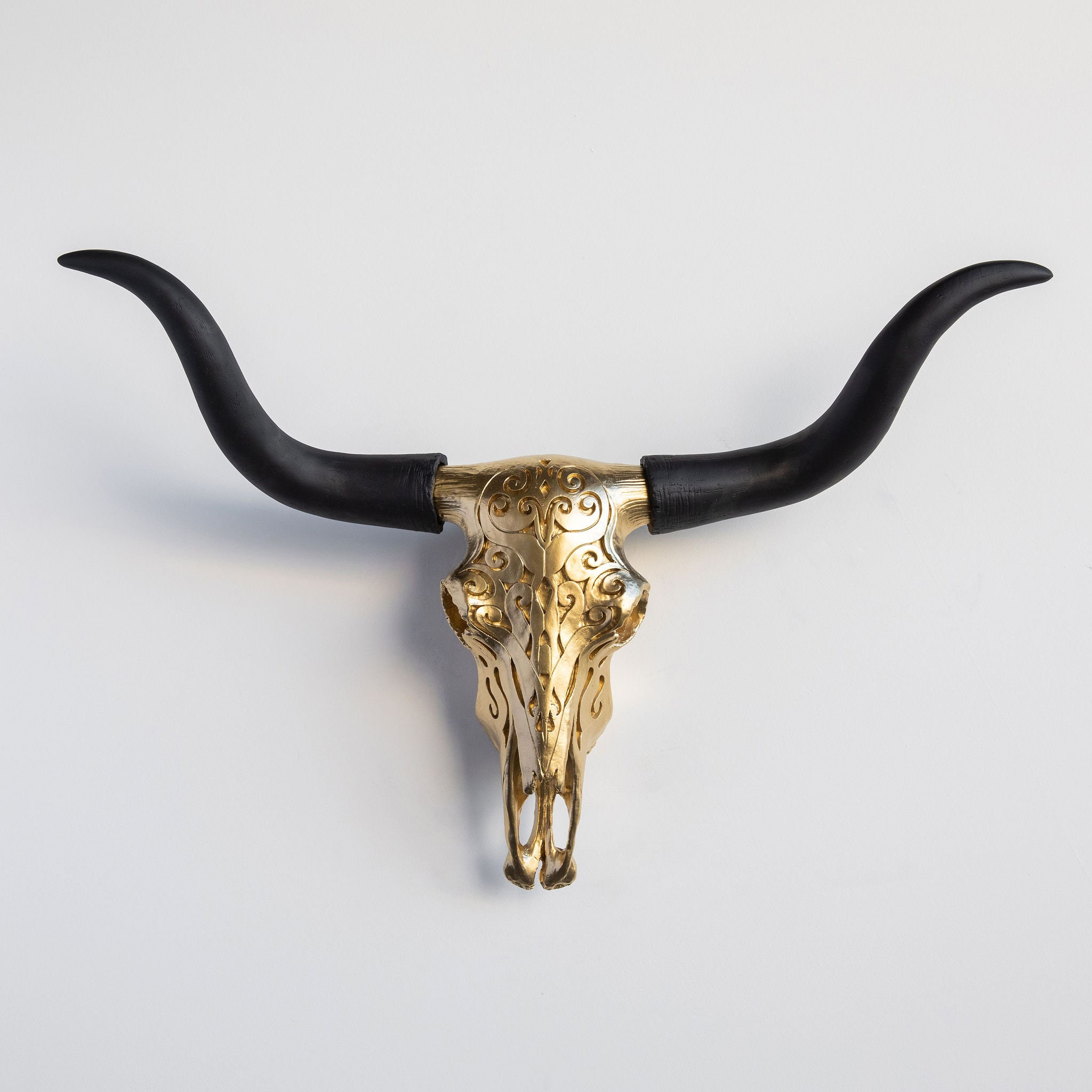 Faux Taxidermy Carved Texas Longhorn Skull Wall Mount Wall - Etsy UK