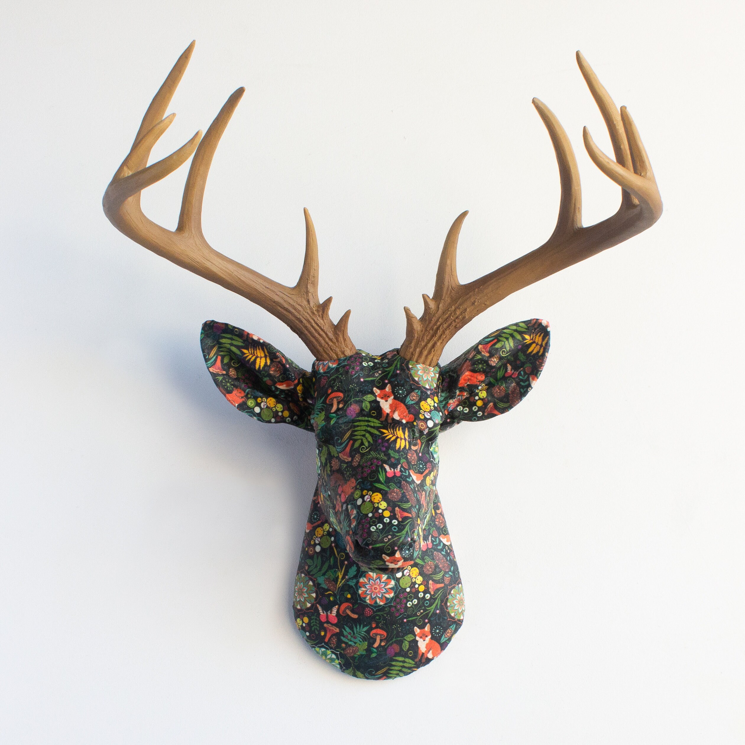 Faux Taxidermy Deer Head Fabric Wall Mount Wall Decor | Etsy