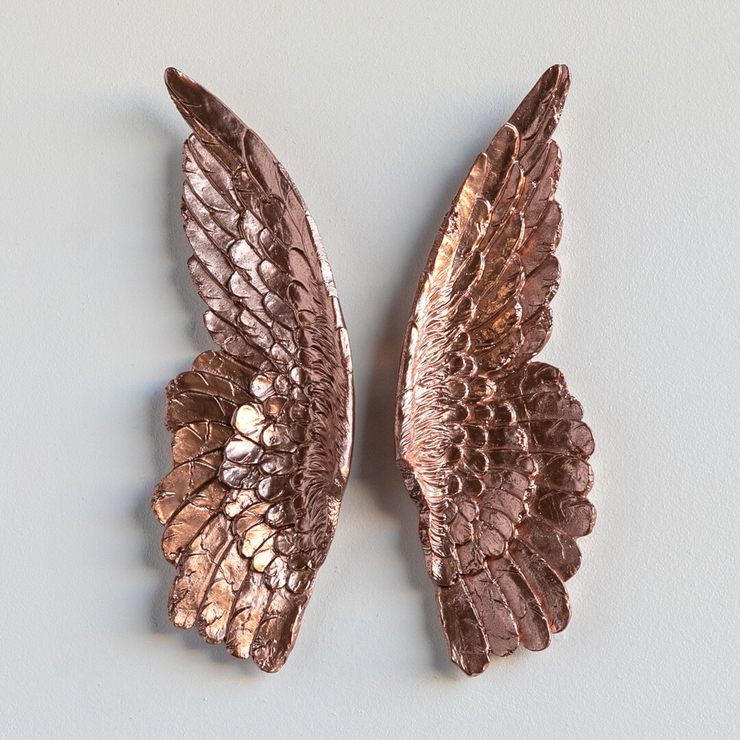 Faux Taxidermy Mini Angel Wings - Wall Decor - Rose Gold - ANG11 - Etsy