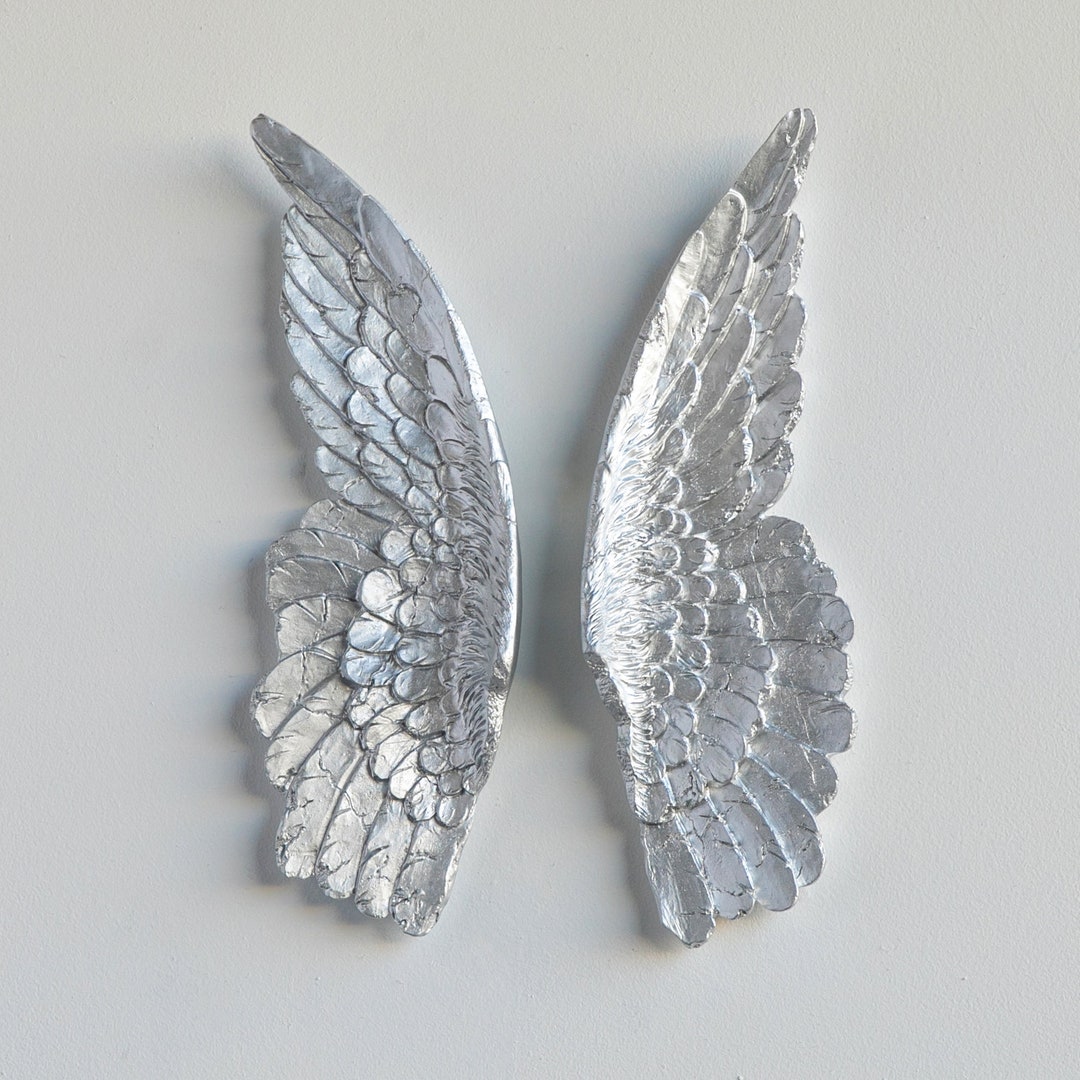 Faux Taxidermy Mini Angel Wings - Wall Decor - Silver - ANG10 - Etsy