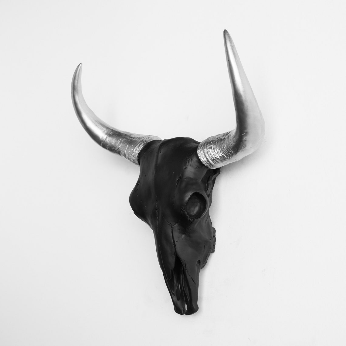 Faux Taxidermy XL Bison Skull Mount Wall Decor Black and - Etsy