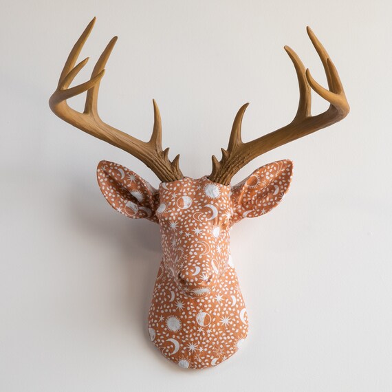 Faux Taxidermy Deer Head Fabric Wall Mount Wall Decor - Etsy