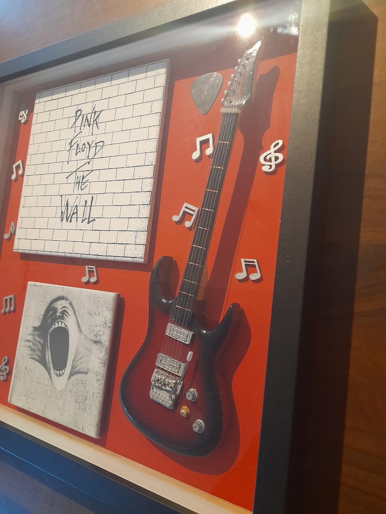 Pink Floyd the Wall Deep Frame With Mini Guitar and Laser Engraved ...