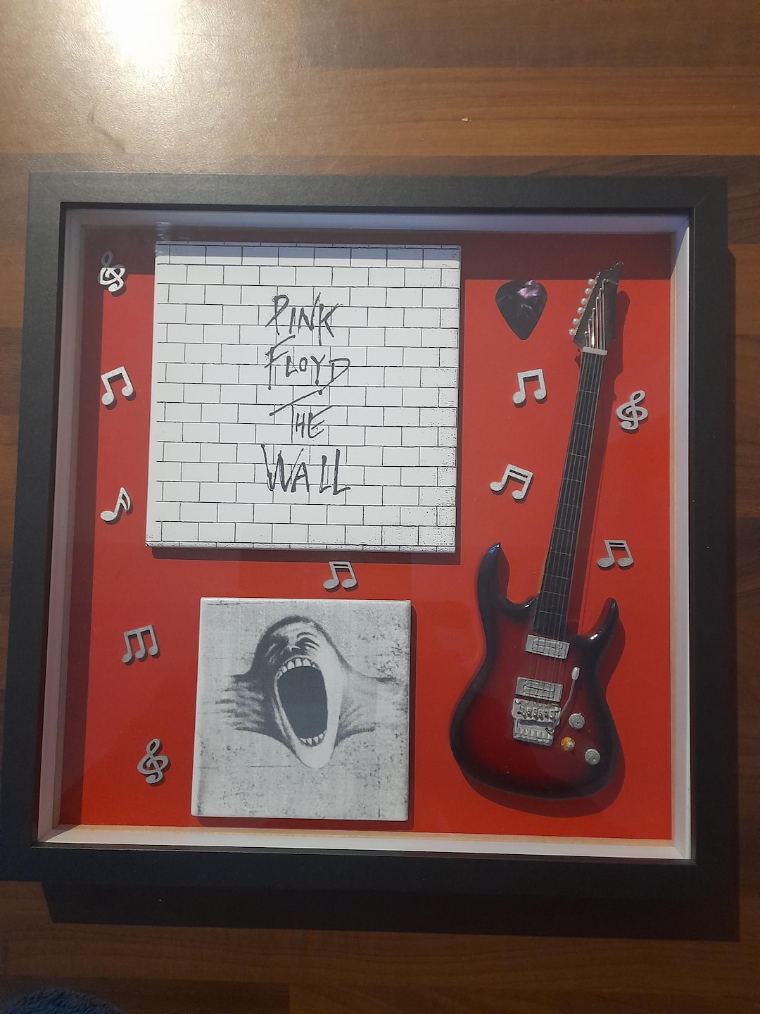 Pink Floyd the Wall Deep Frame With Mini Guitar and Laser Engraved ...