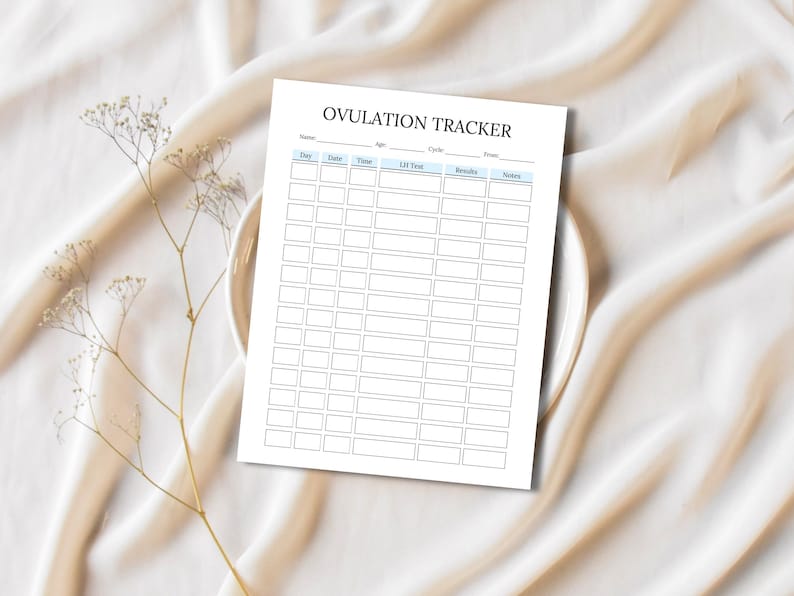 Ovulation Tracker Printable, Fertility and Cycle Tracking Chart ...