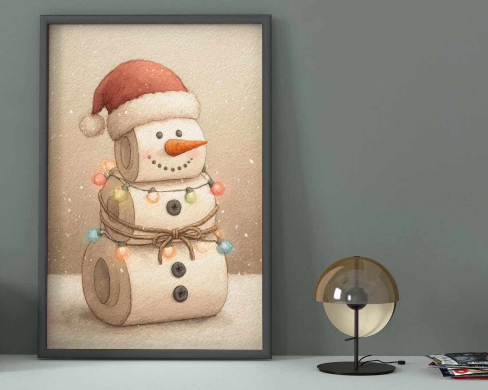 Vintage Gingerbread Man Bathroom Print • Funny Christmas Toilet Art ...