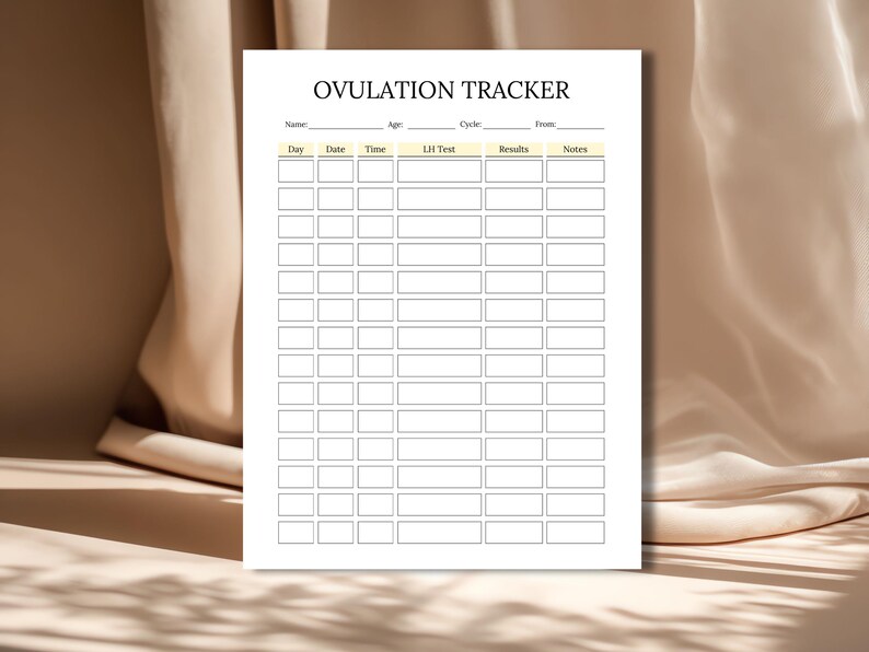 Ovulation Tracker Printable, Fertility and Cycle Tracking Chart ...