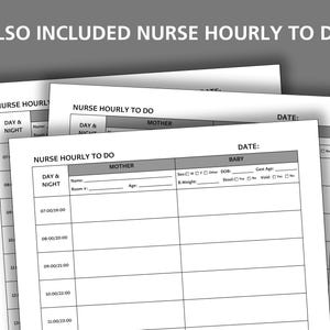 Mother Baby Report Sheet Printable, Postpartum Care Tracker, Newborn ...