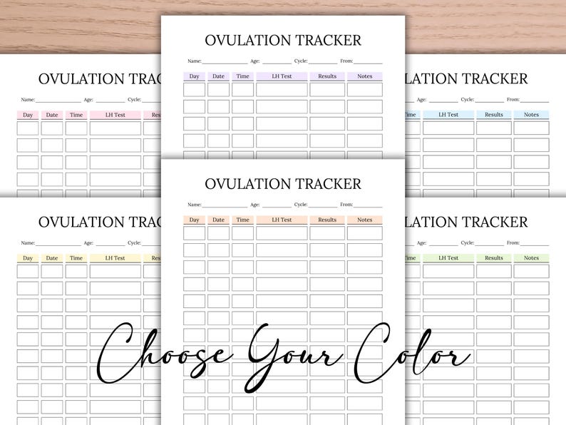 Minimal Ovulation Tracker Printable, Fertility Cycle Chart (A4 A5 US ...