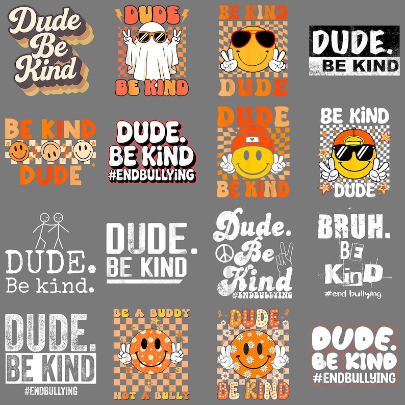 Dude Be Kind PNG, Funny Quote Clipart, Positive Vibes Sublimation ...