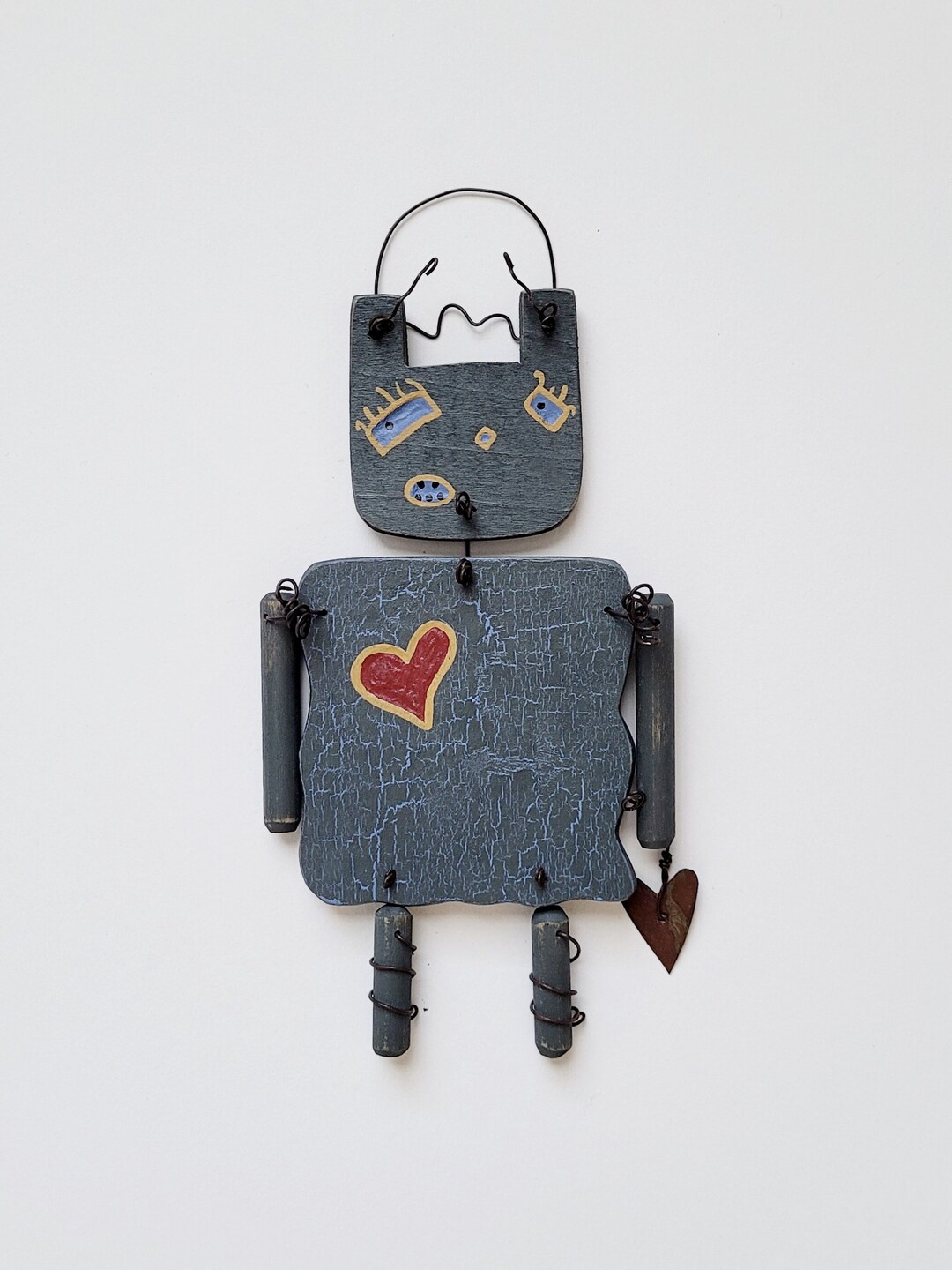 Robot - Robot Ornament - Primitive Robot - Robot Decor - Halloween ...