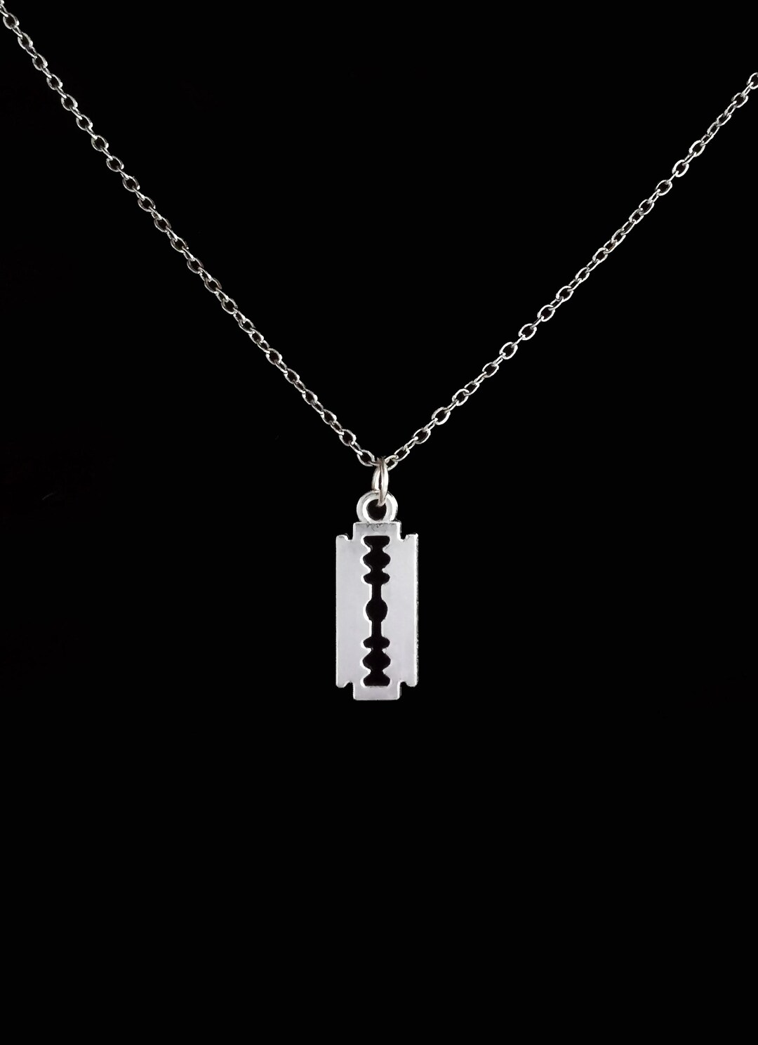 Razor Blade Pendant Necklace – Punk / Gothic / Rock Jewelry - Etsy