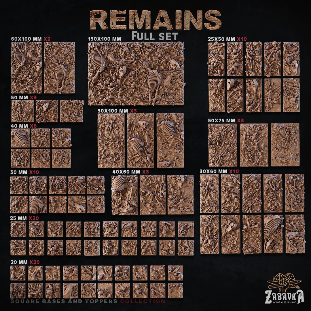 Remains - Wargames Bases and Toppers - Warhammer/old World/the 9th Age ...