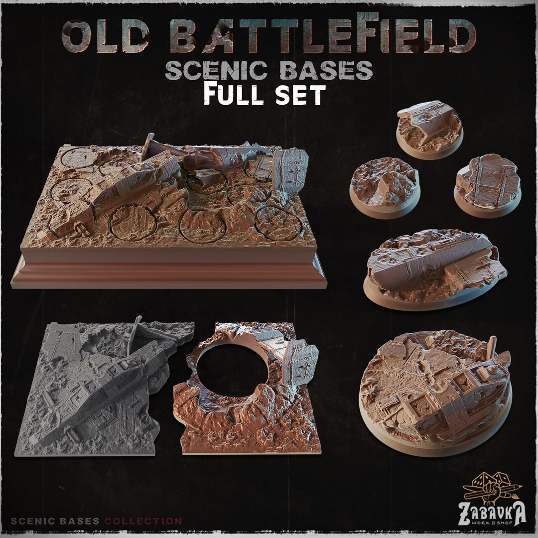 Old Battlefield - Scenic Bases - Warhammer/aos/miniature Bases - Etsy ...