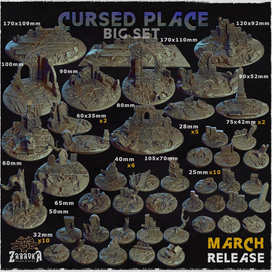 Cursed Place - Wargames Bases and Toppers - Warhammer/aos/trenchcrusade ...