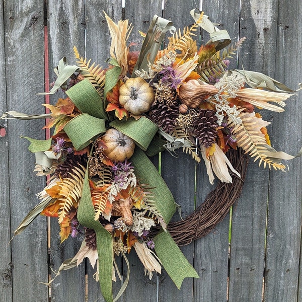 Purple Fall Wreath - Etsy