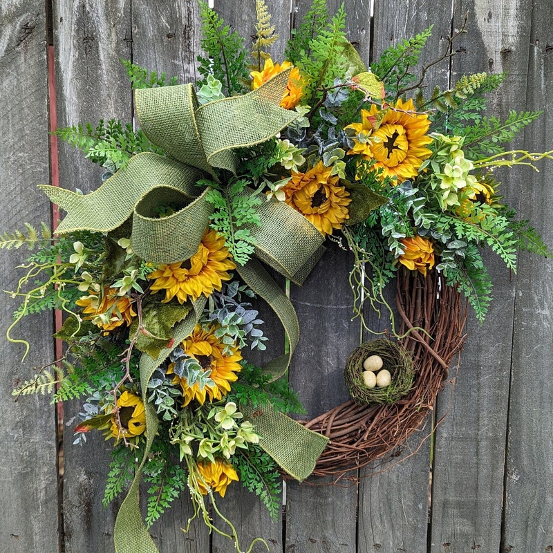 August Wreath - Etsy