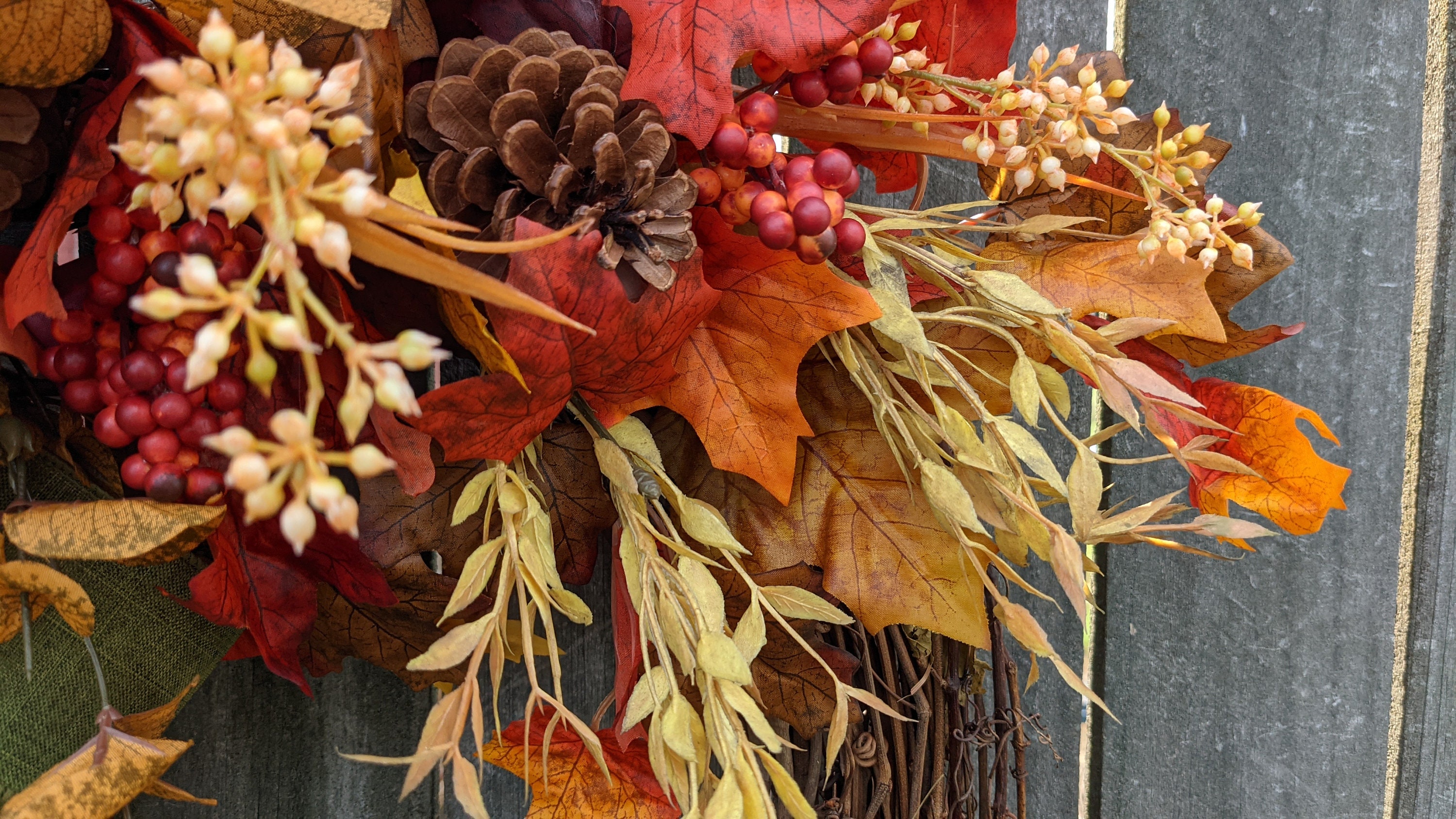 Fall Wreath Fall Berry Wreath Fall Leaf Wreath Fall Green | Etsy