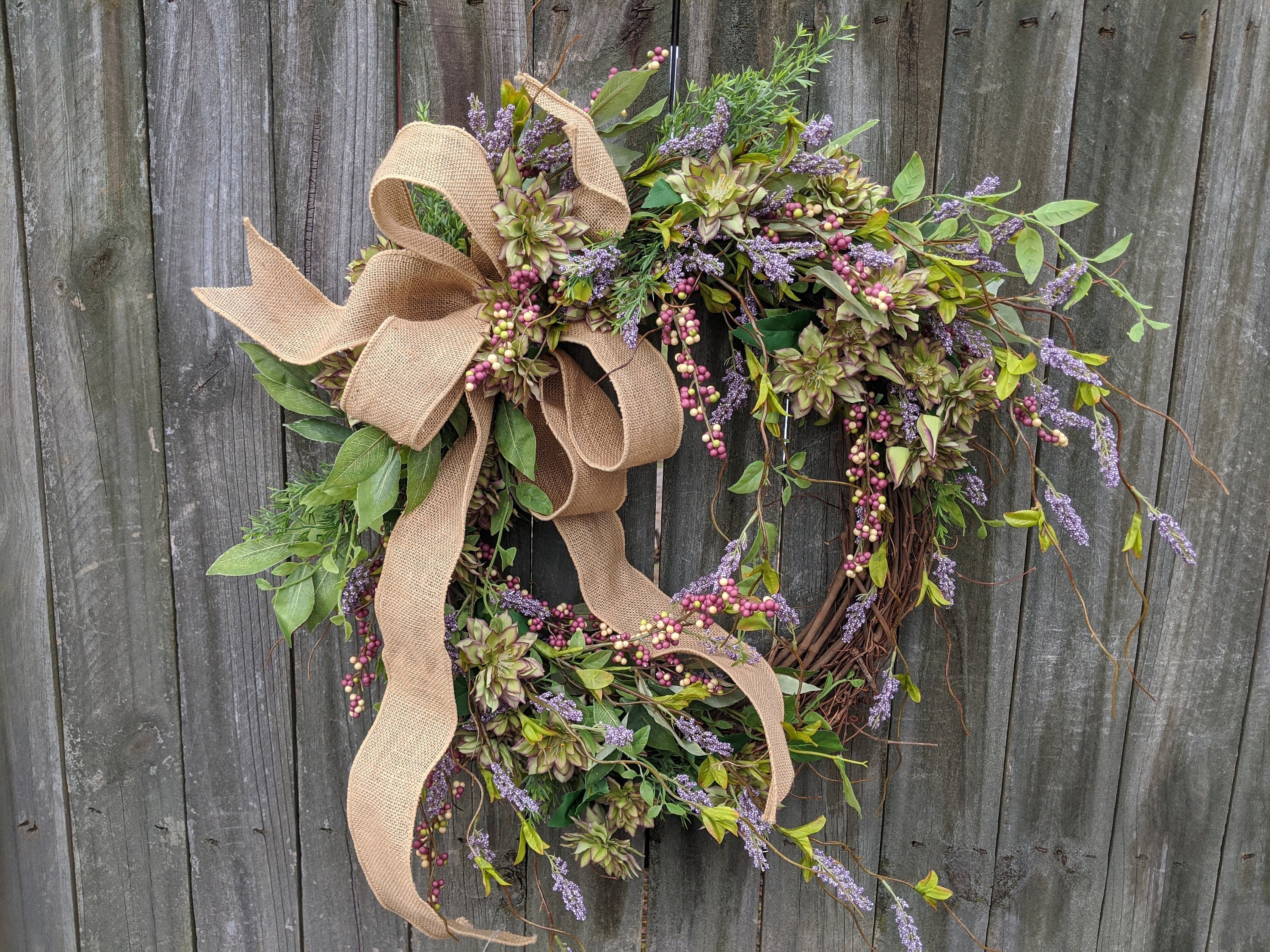 Everyday Spring Wreath, Wild Berry Wreath, Summer Wreath, Green and ...