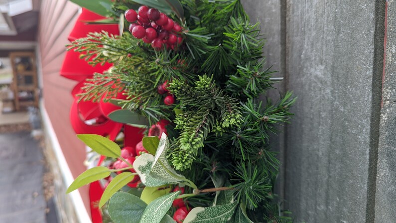 Christmas Wreaths New Traditional Christmas Red Velvet Bow Etsy