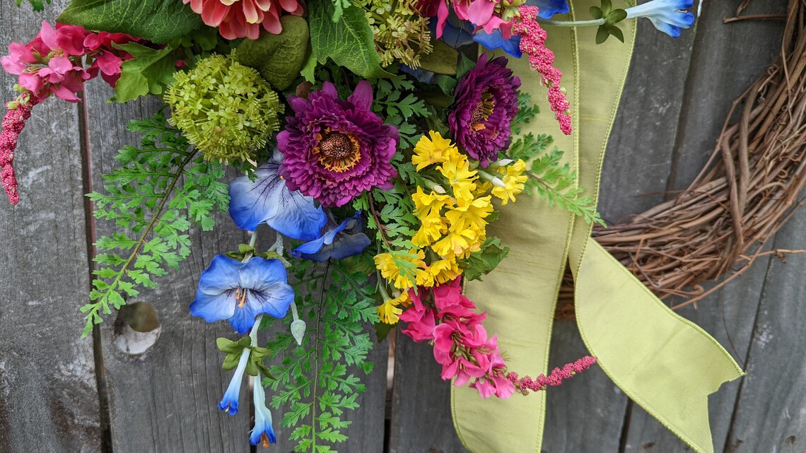 Spring Wreath Spring/summer Wreath Spring Wreath Bright - Etsy