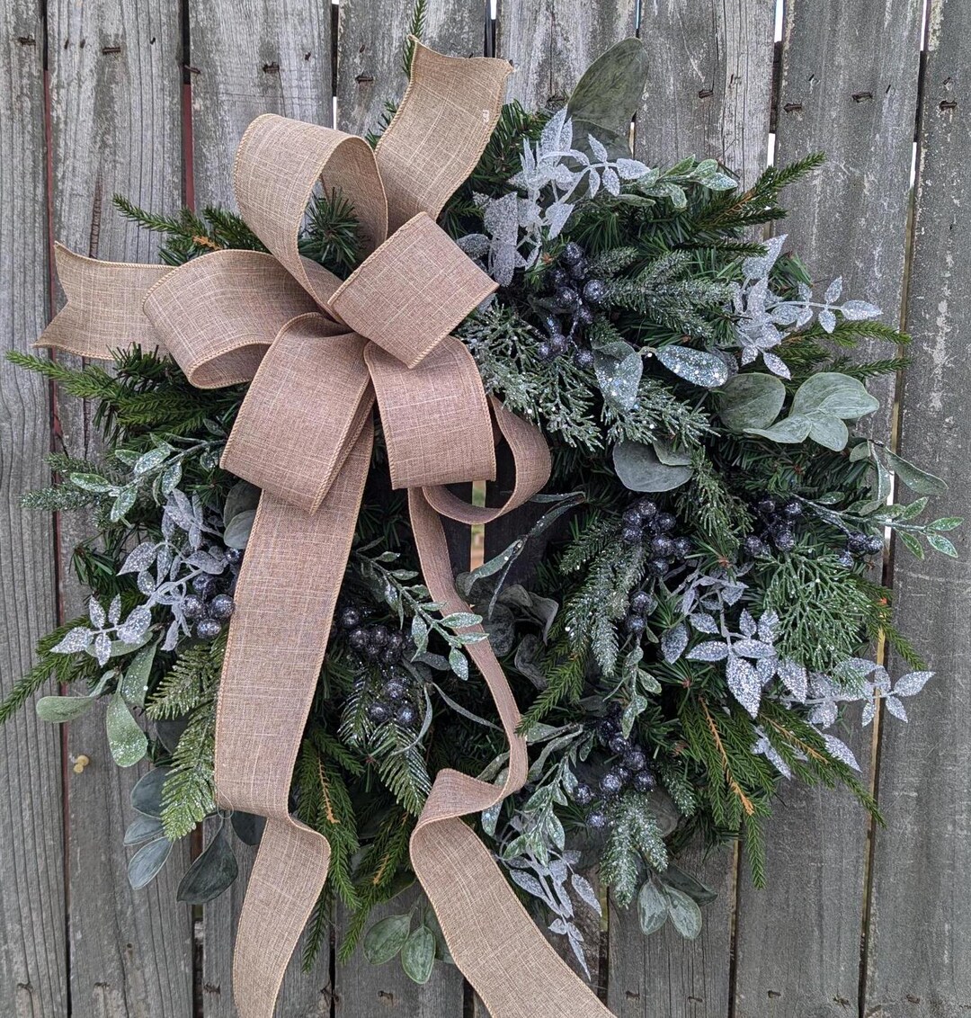 Christmas Wreath, Christmas and All Winter Long Wreath, Christmas ...