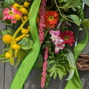 Spring Wreath, Bright Spring / Summer Wreath, Door Wreath Wreath, Front ...