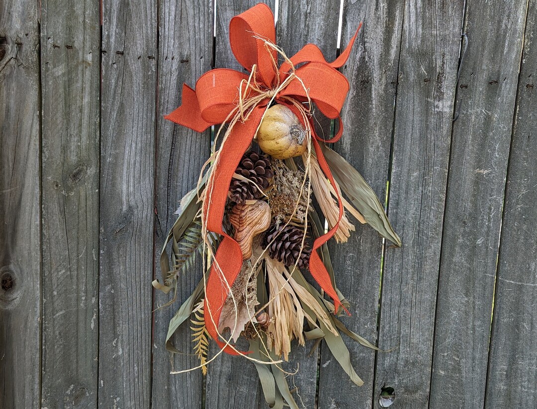 Fall Swag, Fall Pumpkin Scarecrow Swag, Matching Wreath Available ...