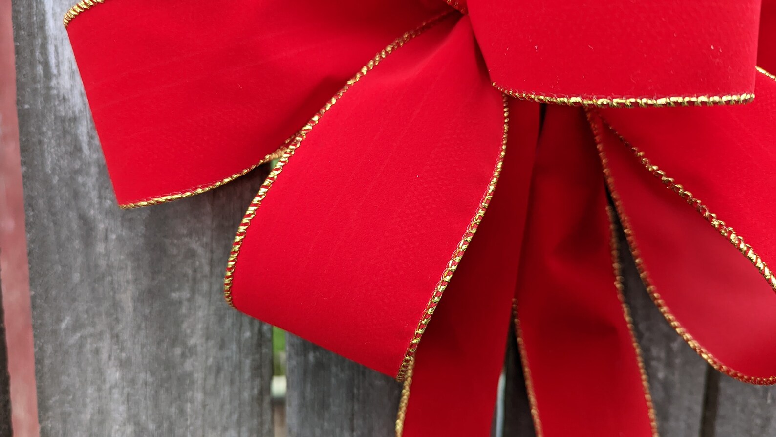 Red / Gold Bow, Christmas Wreath Bow, Window Bow, Red Gold Indoor ...