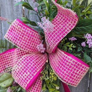 Spring Wreath, Bright Wreath for Spring and Summer, Bright Pink ...