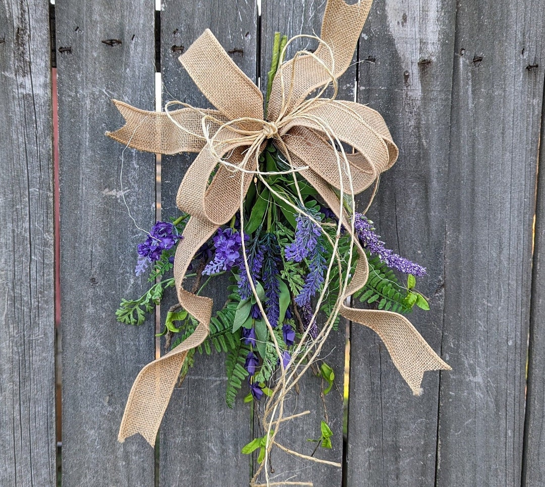 Spring Lavender Swag, Small Lantern Swag, Spring Purple Decor, Swag ...