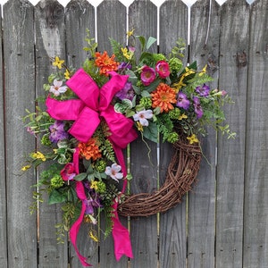 Spring Wreath Bright Wreath for Spring and Summer Bright - Etsy
