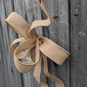 Small Burlap Bow, Wired Bow, 1.5 in Width Ribbon Bow for Spring, Summer ...