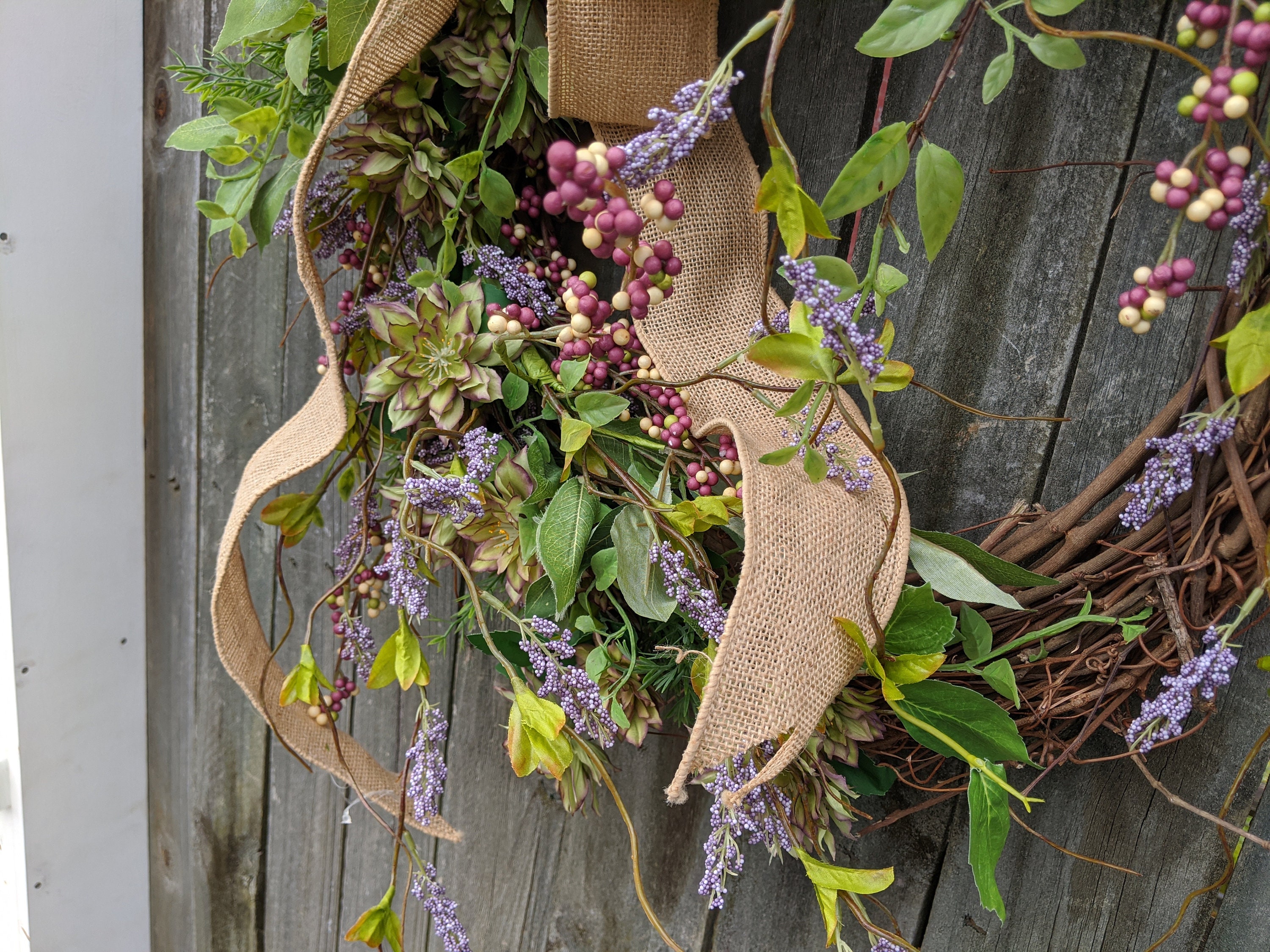 Everyday Spring Wreath, Wild Berry Wreath, Summer Wreath, Green and ...