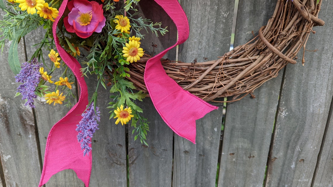 Spring Wreath Bright Wreath for Spring and Summer Bright - Etsy
