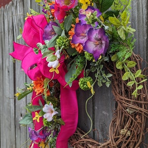 Spring Wreath Bright Wreath for Spring and Summer Bright - Etsy