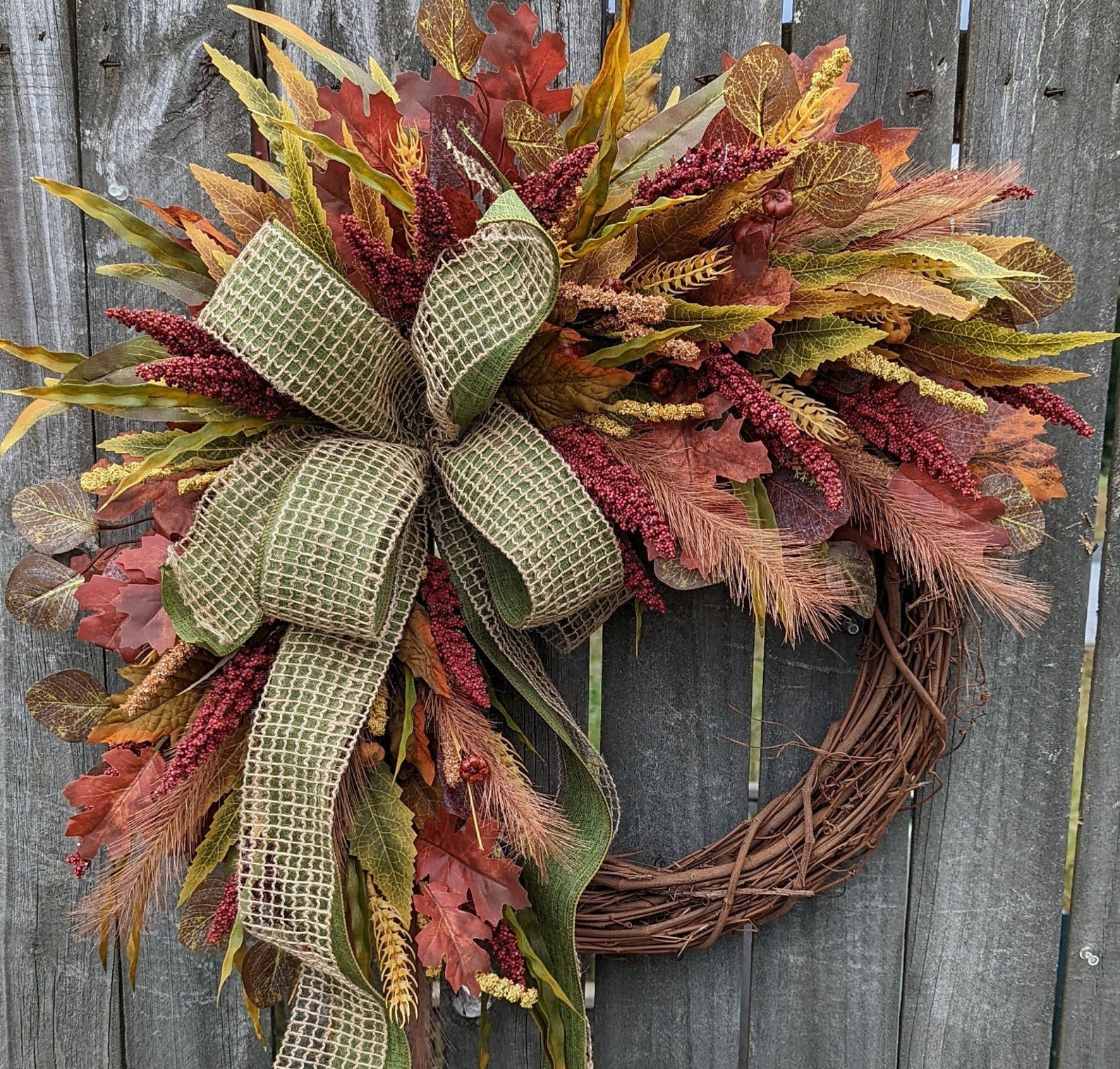 Fall Wreath Wreath for Fall / Autumn Harvest Berry Fall - Etsy